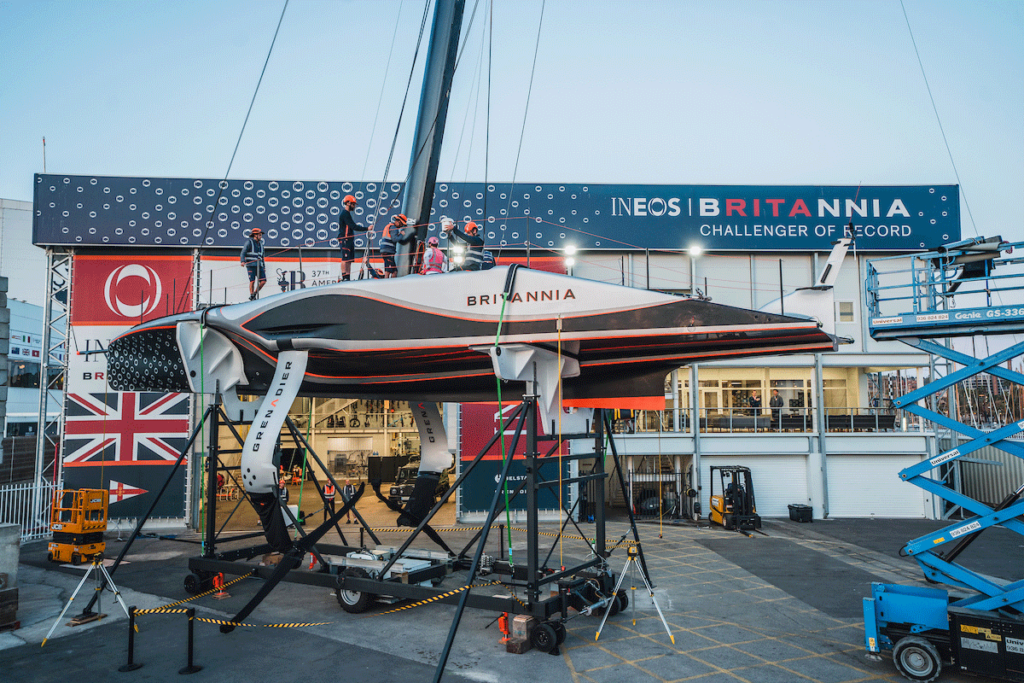 INEOS Britannia's new AC75 Race Boat revealed in Barcelona - All At Sea