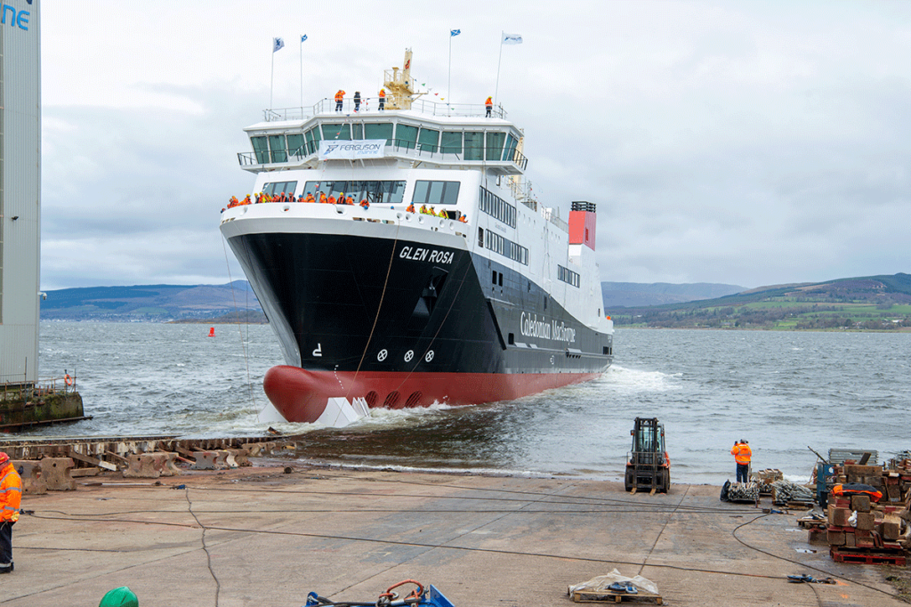 MV GLEN ROSA LAUNCHED AND OFFICIALLY NAMED - All At Sea