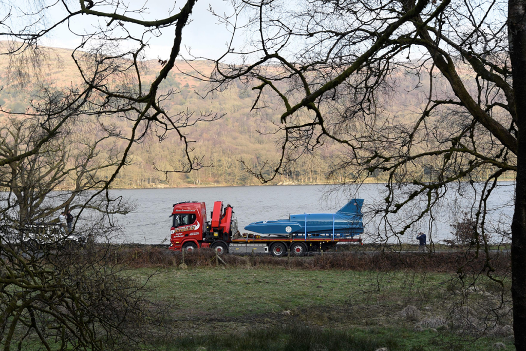 Iconic Bluebird K7 on display at the National Motor Museum, Beaulieu on ...