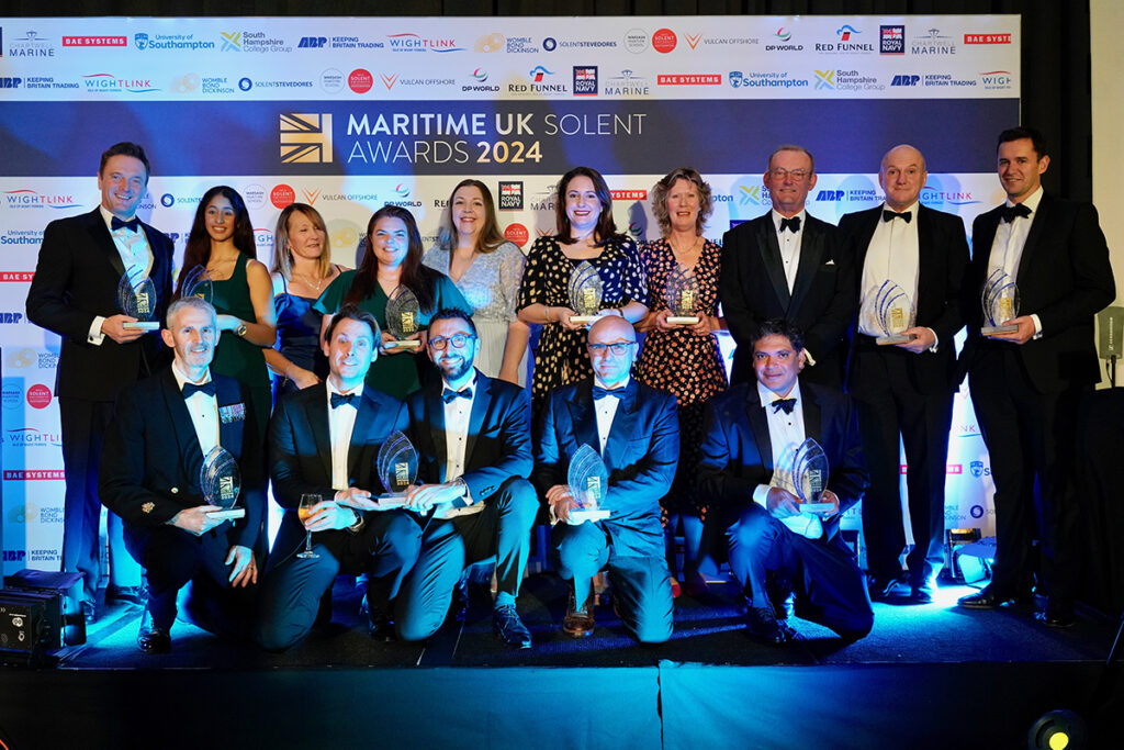 Winners celebrate at the Maritime UK Solent Awards - All At Sea